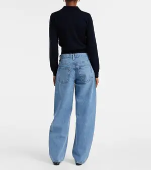 FRAME Low Slung Mid-rise Barrel-leg Jeans - Blue
