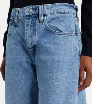 FRAME Low Slung Mid-rise Barrel-leg Jeans - Blue