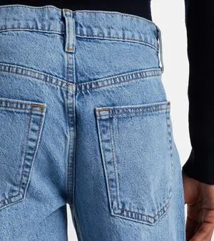 FRAME Low Slung Mid-rise Barrel-leg Jeans - Blue