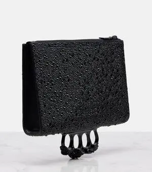 Alexander McQueen Knuckle Studded Leather Pouch