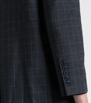 NILI LOTAN Diane Checked Wool-blend Blazer
