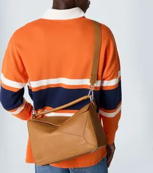 Loewe Puzzle Large Leather Shoulder Bag - Beige