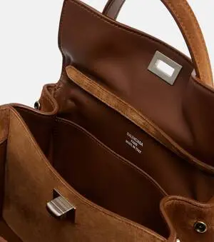 Balenciaga Rodeo Mini Suede Tote Bag - Brown