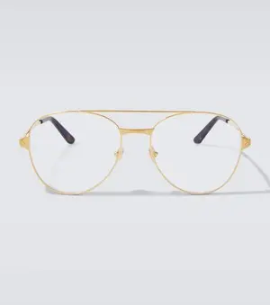CARTIER Santos De Aviator Glasses - Gold