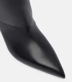 Balmain Twist 95 Leather Knee-high Boots