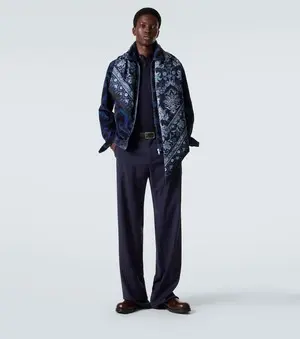 Etro Paisley Printed Silk Twill Scarf