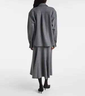 Victoria Beckham Wool And Cashmere Shirt - Grey