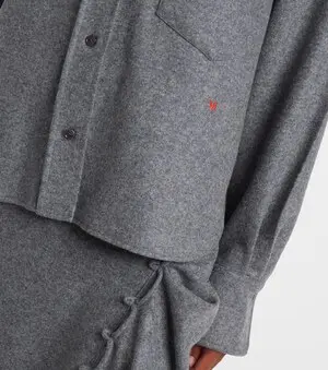 Victoria Beckham Wool And Cashmere Shirt - Grey