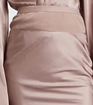 Rick Owens Coda Satin Maxi Skirt - Pink