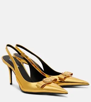Versace Gold Tone Pumps