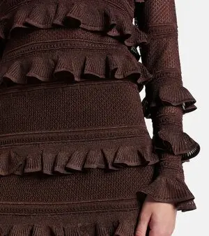 Zimmermann Hypnotic Ruffled Top - Brown