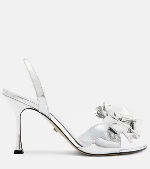 Mach & Mach Le Cadeau 95 Mirrored Leather Sandals