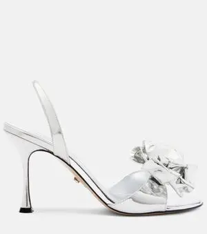 Mach & Mach Le Cadeau 95 Mirrored Leather Sandals