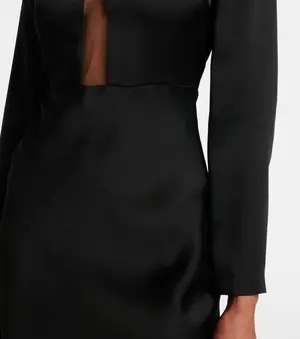 Max Mara Bird Satin Maxi Dress - Black