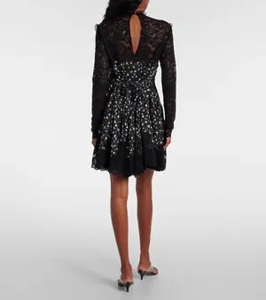 Rabanne Floral Lace Mini Dress