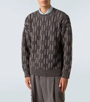 Giorgio Armani Basketweave-knit Camel Hair Sweater