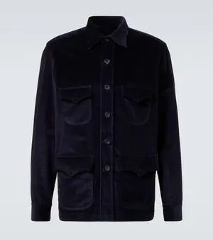 Rubinacci Cotton Corduroy Western Shirt - Blue