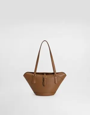 Dolce & Gabbana Capri Coffer Bag In Calfskin - Brown