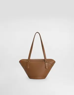 Dolce & Gabbana Capri Coffer Bag In Calfskin - Brown