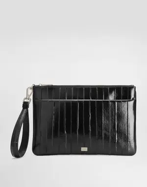 Dolce & Gabbana Eel Skin Necessaire - Black