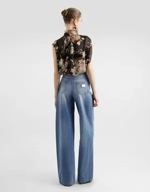 Dolce & Gabbana Rose- Chiffon Shirt - Print