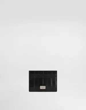 Dolce & Gabbana Eel Skin Card Holder - Black