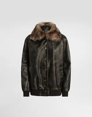 Dolce & Gabbana Nappa Leather Bomber Jacket
