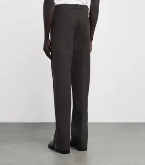 Dries Van Noten Cotton Trousers With Zip Detail