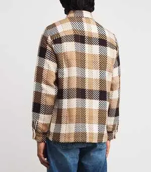 WAX LONDON Cotton-blend Pike Check Whiting Overshirt