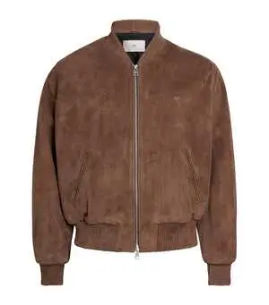 Ami De Coeur Suede Bomber Jacket