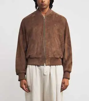 Ami De Coeur Suede Bomber Jacket