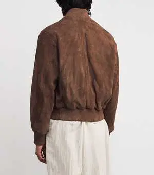 Ami De Coeur Suede Bomber Jacket