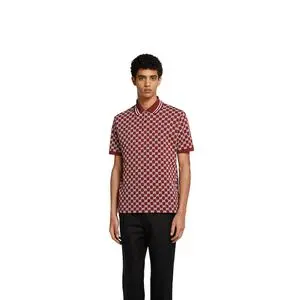 Gucci Gg Cotton Piquet Jacquard Polo Shirt - Red