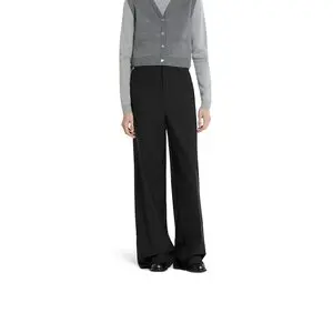 Gucci Wool Pants With Embossed Logo - Grey