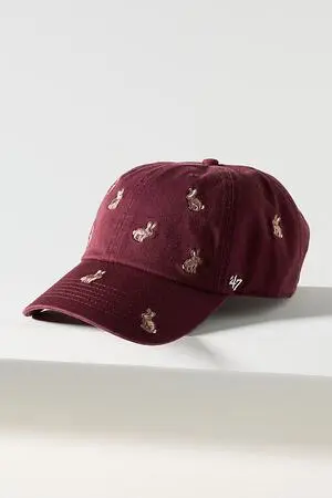 '47 Embroidered Animals Baseball Cap - Bunnies Maroon