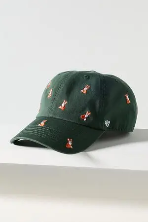 '47 Embroidered Animals Baseball Cap Foxes Dark Green