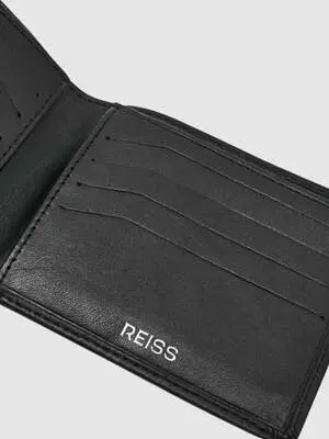 REISS Elton Large Lattice-effect Leather Wallet