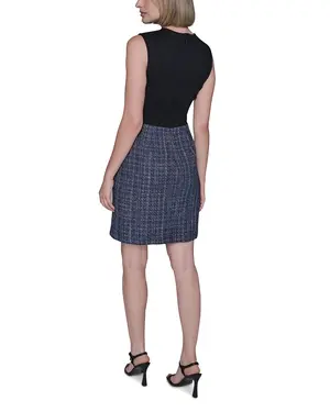 Karl Lagerfeld Paris Mixed Media Dress