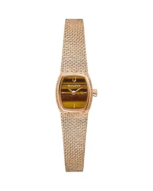 Bulova Classic Goddess Of Time Watch - Brown/gold