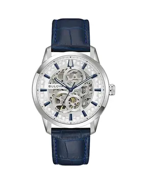 Bulova Classic Sutton 40mm Watch - White/blue