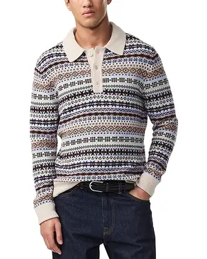 Nn07 Long Sleeve Sweater Polo - Multi
