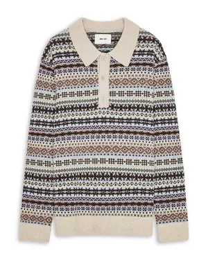 Nn07 Long Sleeve Sweater Polo - Multi
