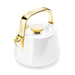 CARAWAY Iconics Whistling Tea Kettle - White/gold
