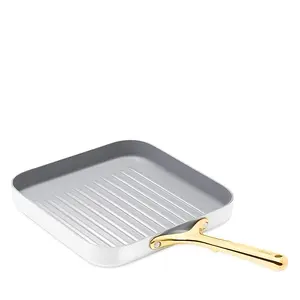 CARAWAY Iconics Square Grill Pan - White/gold