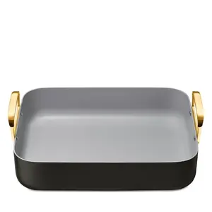 CARAWAY Iconics Square Roasting Pan With Rack - Black/gold