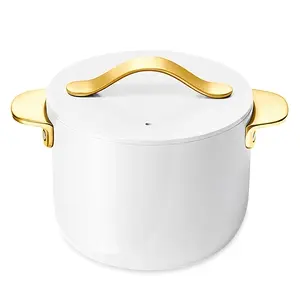 CARAWAY Cookware+ Petite Cooker With Lid - White/gold