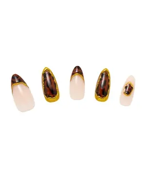 NAIL REFORMATION Press On Nails - Brown And Black