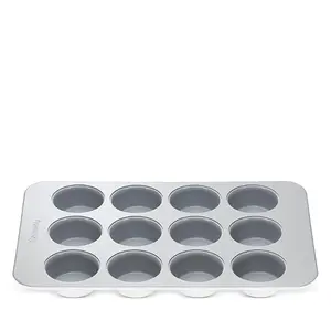 CARAWAY Non-stick Ceramic Muffin Tin - White/gold