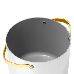 CARAWAY Iconics Stock Pot - White/gold