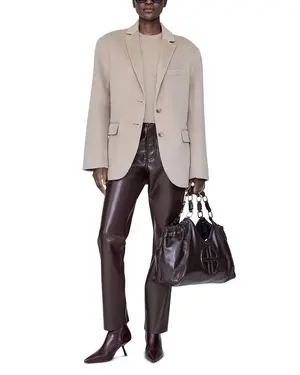 ANINE BING Moni Crop Tank Top - Taupe